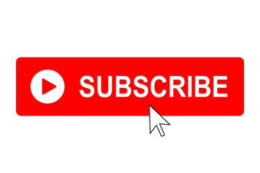 Youtube profile icon interface subscribe button Vector Image