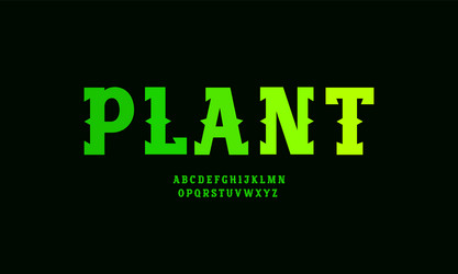 Alphabet thick font for your design with thorn Vector Image