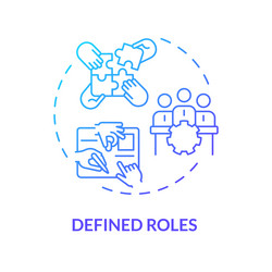 Redefine roles blue gradient concept icon Vector Image