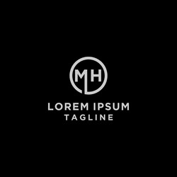Mh circle logo Royalty Free Vector Image - VectorStock