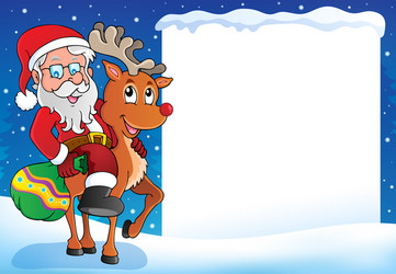 Frame with santa claus theme 3 Royalty Free Vector Image