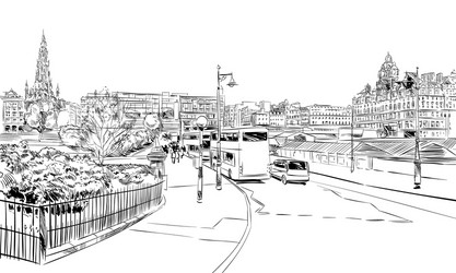 Edinburgh Drawing Sketch Vector Images (63)