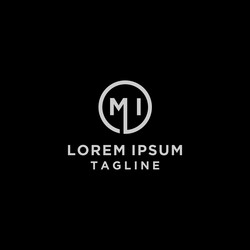 Mi circle logo Royalty Free Vector Image - VectorStock