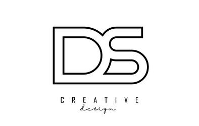 Creative colorful letters ds d s logo Royalty Free Vector