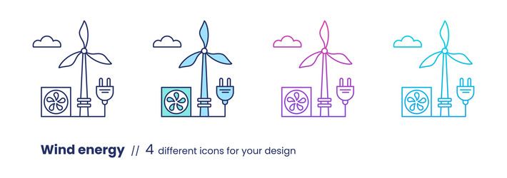 Renewable and non-renewable energy sources poster Vector Image