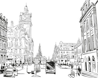 Edinburgh Drawing Sketch Vector Images (63)