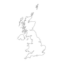 Highly detailed united kingdom map with borders Vector Image