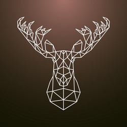 Geometric moose silhouette image Royalty Free Vector Image