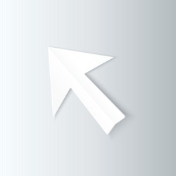 Paper hand cursor in perspective Royalty Free Vector Image