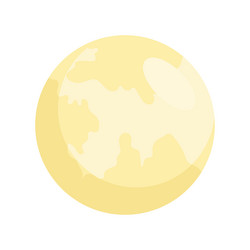 Yellow full moon Royalty Free Vector Image - VectorStock