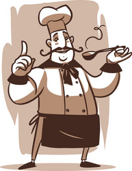 Cartoon cook character Royalty Free Vector Image