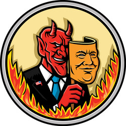 Voodoo head mascot logo design Royalty Free Vector Image