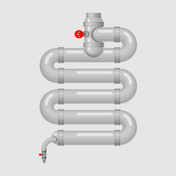 Metal digestive tract iron stomach and intestines Vector Image