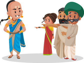 Tenali ramakrishna cartoon character Royalty Free Vector