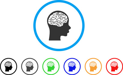 Brain rounded icon Royalty Free Vector Image - VectorStock