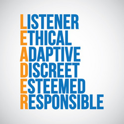 Leadership word Royalty Free Vector Image - VectorStock