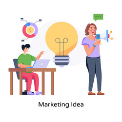 Marketing idea Royalty Free Vector Image - VectorStock