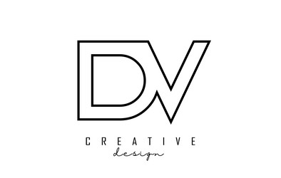 Letter Dv Logo Minimal Vector Images (over 530)