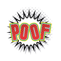 Poof comic pop art style Royalty Free Vector Image