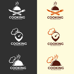 Cooking logo icon or symbol for design menu Vector Image