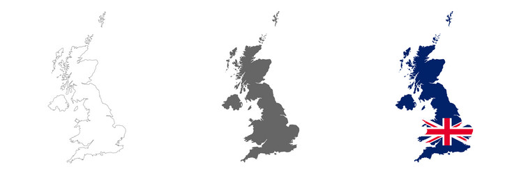 Highly detailed united kingdom map with borders Vector Image