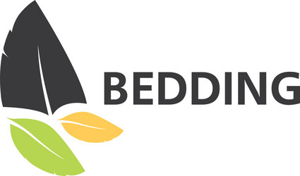 Logo bed linen and bedding Royalty Free Vector Image