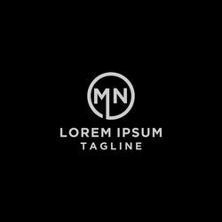 Mn circle logo Royalty Free Vector Image - VectorStock