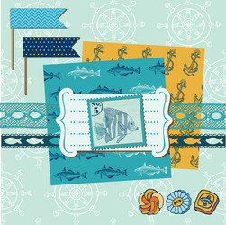 Nautical card Royalty Free Vector Image - VectorStock