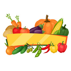 Fresh food card design background Royalty Free Vector Image