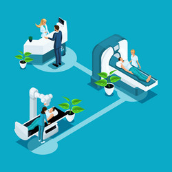 Isometrics health care and innovative Royalty Free Vector
