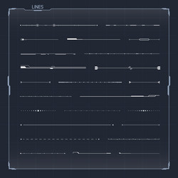 Lines Set for Hud Ui Vector Images (over 400)