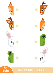 Matching game educational for children match Vector Image