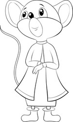 Cartoon mouse flashcard for children Royalty Free Vector