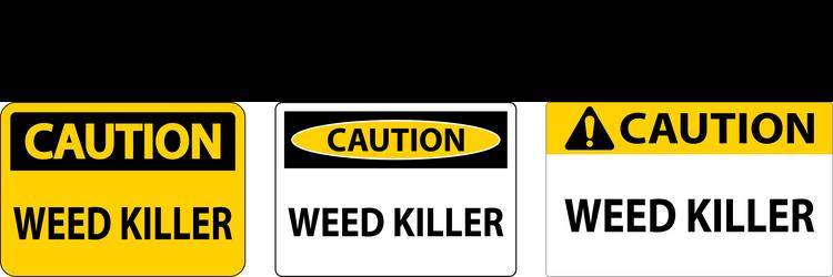 Danger sign weed killer on white background Vector Image