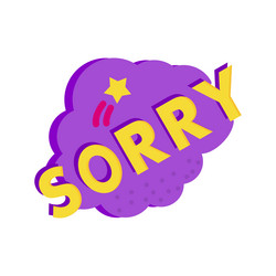 Sorry icon image Royalty Free Vector Image - VectorStock