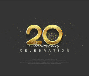 Modern gold 20th anniversary premium design Vector Image