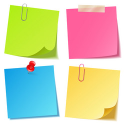 Blank colorful sticky notes Royalty Free Vector Image