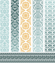 Retro floral design elements Royalty Free Vector Image