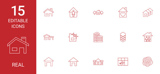 Real icons Royalty Free Vector Image - VectorStock