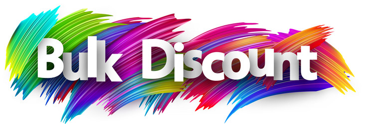 Bulk discount paper word sign with colorful Vector Image