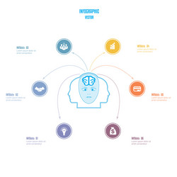 Elements for template brain storm infographics Vector Image