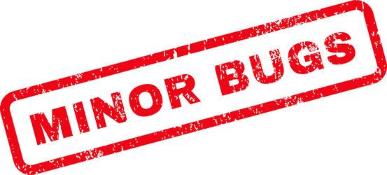 Minor update rubber stamp Royalty Free Vector Image