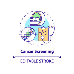 Cancer screening blue gradient concept icon Vector Image