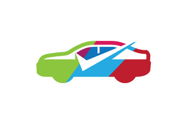 Check mark hand finger design logo Royalty Free Vector Image