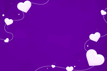 Heart border purple background Royalty Free Vector Image