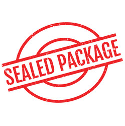 Sealed package rubber stamp Royalty Free Vector Image