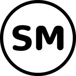 Sm mark icon Royalty Free Vector Image - VectorStock