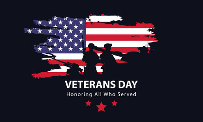 Veterans day memorial usa flag Royalty Free Vector Image