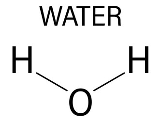 Water h2o molecule skeletal formula Royalty Free Vector