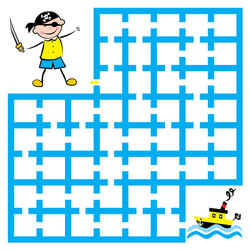 Maze Pirate Puzzle Labyrinth Vector Images (over 110)